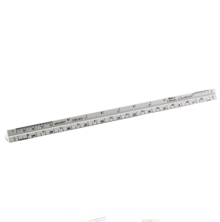 Alumicolor #3010-1 6" Architect Aluminum Pocket Scale - Kuker-Ranken ( KR )